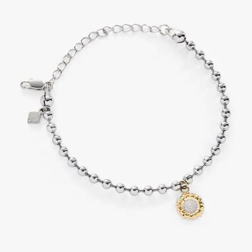 ALEX AND ANI Sunflower Charm Bracelet - Two Tone