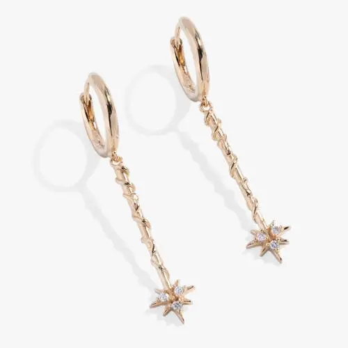 ALEX AND ANI Harry Potter™ Hermione Wand Hoop Earrings - Gold