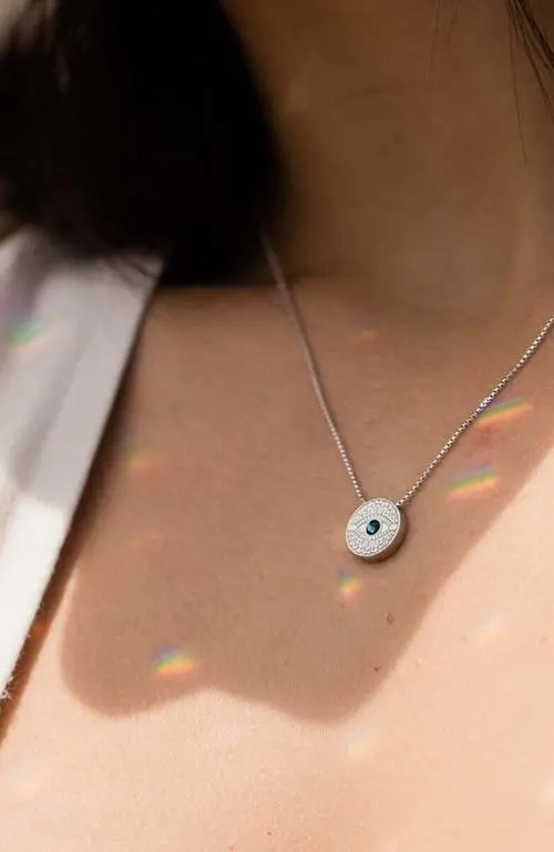 ALEX AND ANI Evil Eye Crystal Chain Necklace