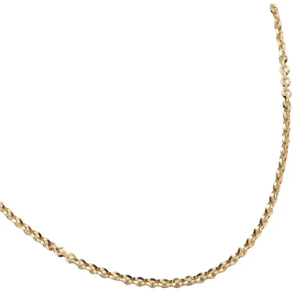 ALEX AND ANI Faceted Rolo Chain Necklace - Gold