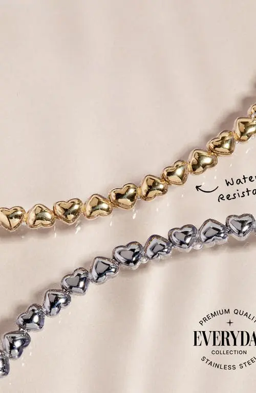 ALEX AND ANI Heart Charm Tennis Bracelet - Silver
