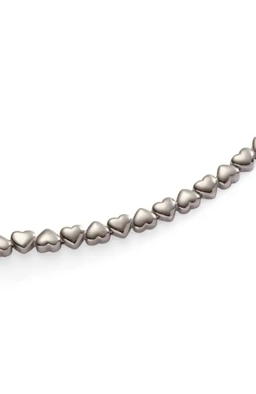 ALEX AND ANI Heart Charm Tennis Bracelet - Silver