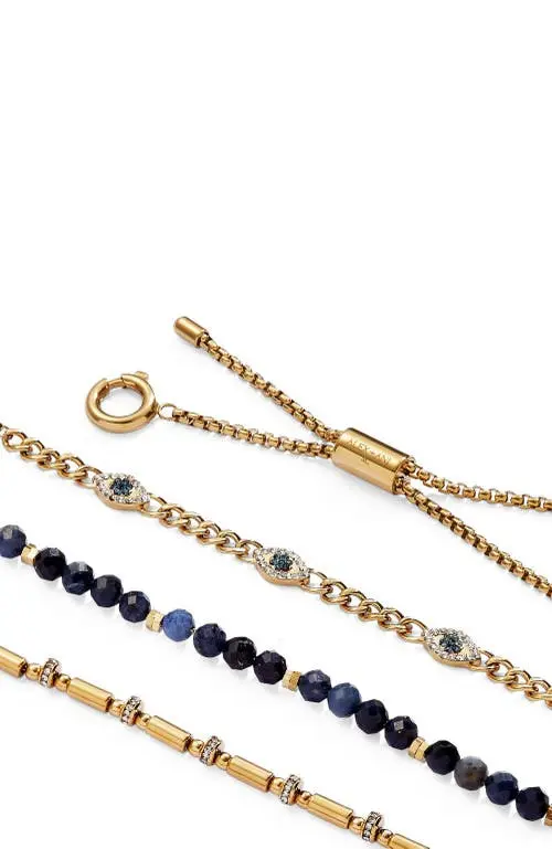 ALEX AND ANI Evil Eye Bracelet Set - Gold