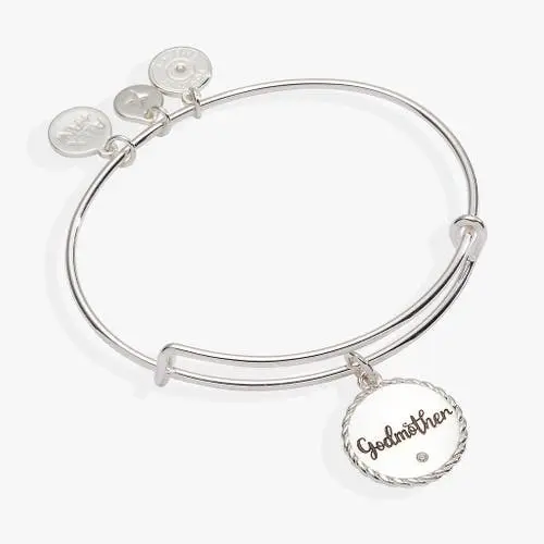 ALEX AND ANI Godmother Charm Bangle Bracelet - Silver
