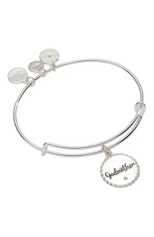 ALEX AND ANI Godmother Charm Bangle Bracelet - Silver