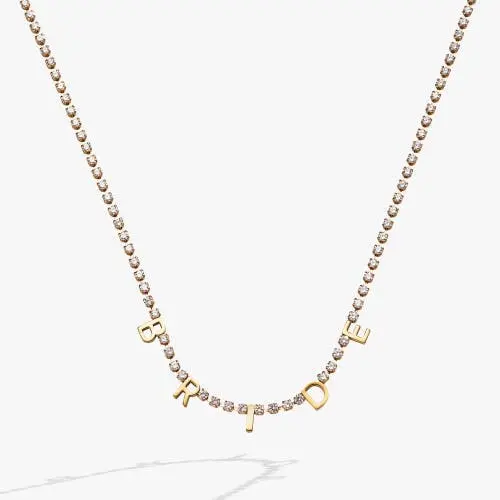 ALEX AND ANI Bride Tennis Chain Necklace - Gold