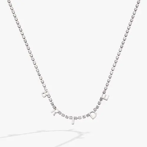 ALEX AND ANI Bride Tennis Chain Necklace - Silver