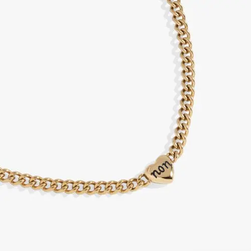 ALEX AND ANI Oui Non Heart Inline Necklace - Gold