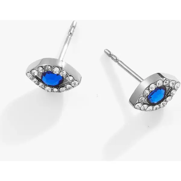 ALEX AND ANI Evil Eye Mini Stud Earrings - Silver