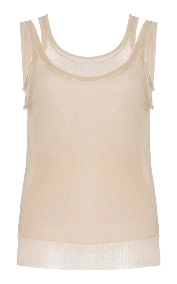 AISLING CAMPS Film Layered Knit Tank Top - Neutral