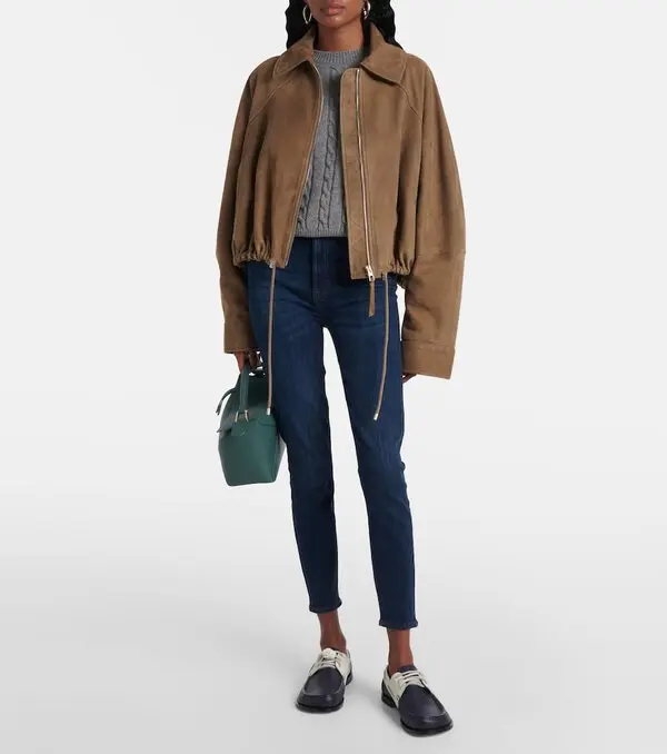7 For All Mankind Aubrey High-rise Cropped Skinny Jeans