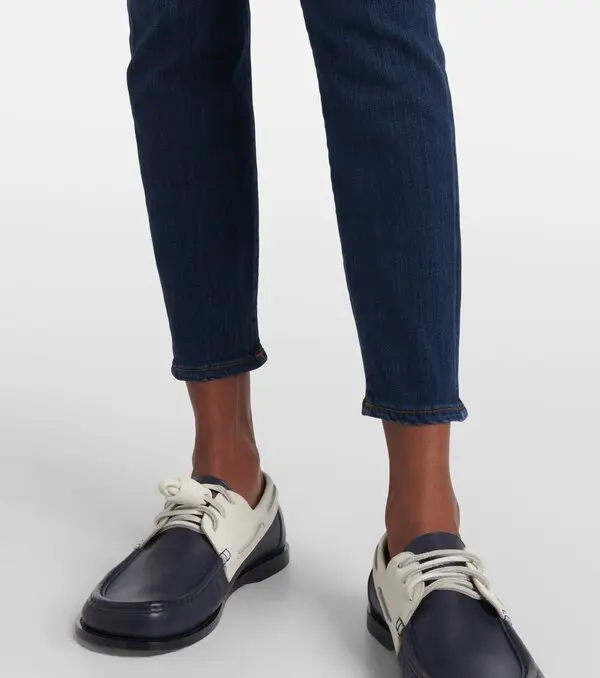 7 For All Mankind Aubrey High-rise Cropped Skinny Jeans