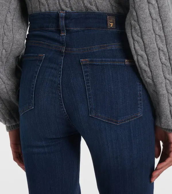7 For All Mankind Aubrey High-rise Cropped Skinny Jeans