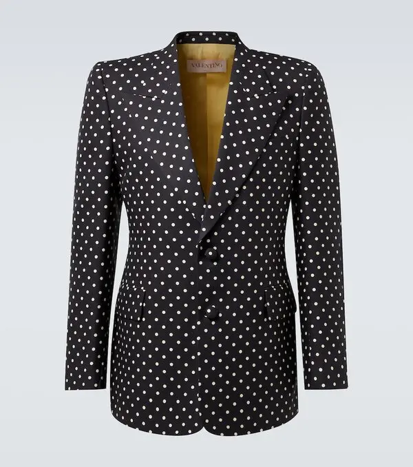 Valentino Garavani Polka-dot Silk Blazer