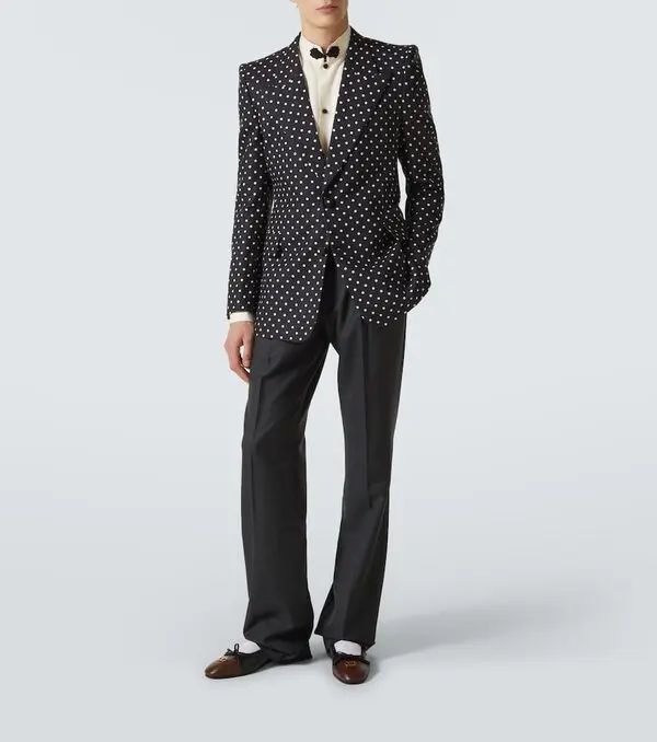Valentino Garavani Polka-dot Silk Blazer