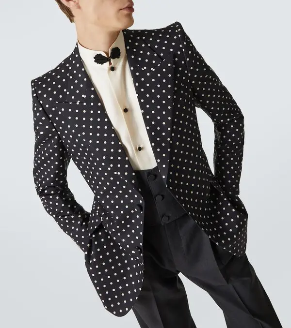 Valentino Garavani Polka-dot Silk Blazer