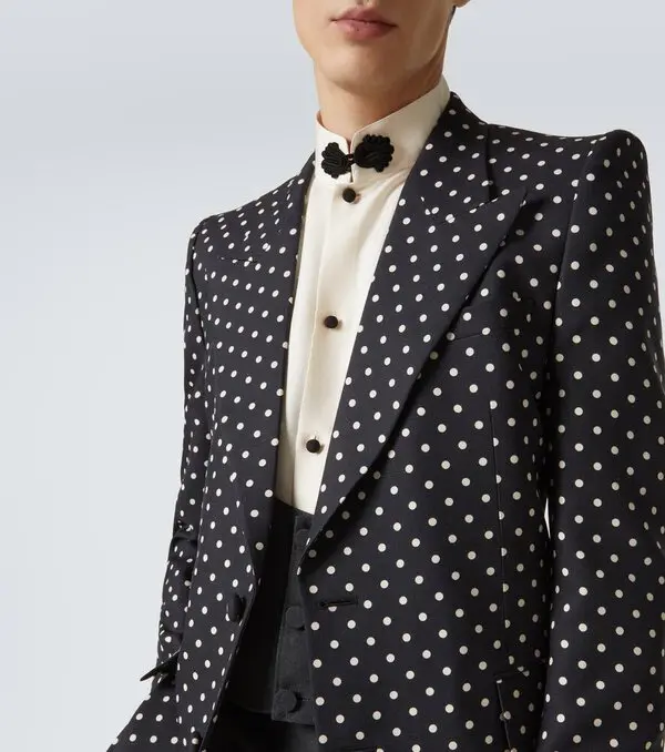 Valentino Garavani Polka-dot Silk Blazer