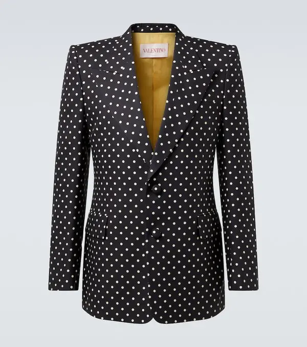 Valentino Garavani Polka-dot Silk Blazer
