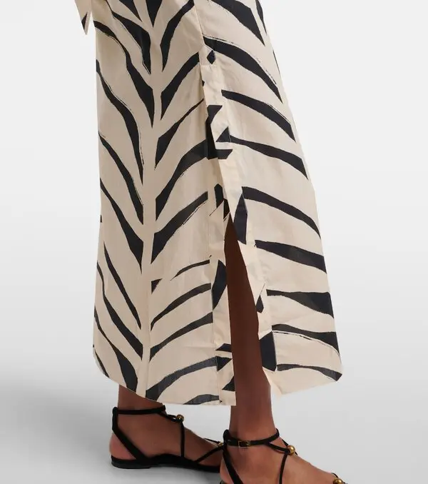 Johanna Ortiz Printed Cutout Halterneck Maxi Dress - Beige