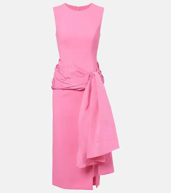Carolina Herrera Silk-trimmed Crêpe Cocktail Dress - Pink
