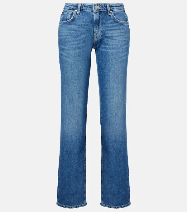 7 For All Mankind Calie Mid-rise Straight Leg Jeans