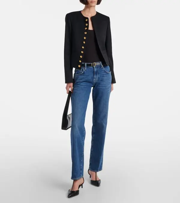 7 For All Mankind Calie Mid-rise Straight Leg Jeans