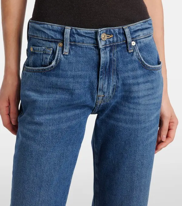 7 For All Mankind Calie Mid-rise Straight Leg Jeans