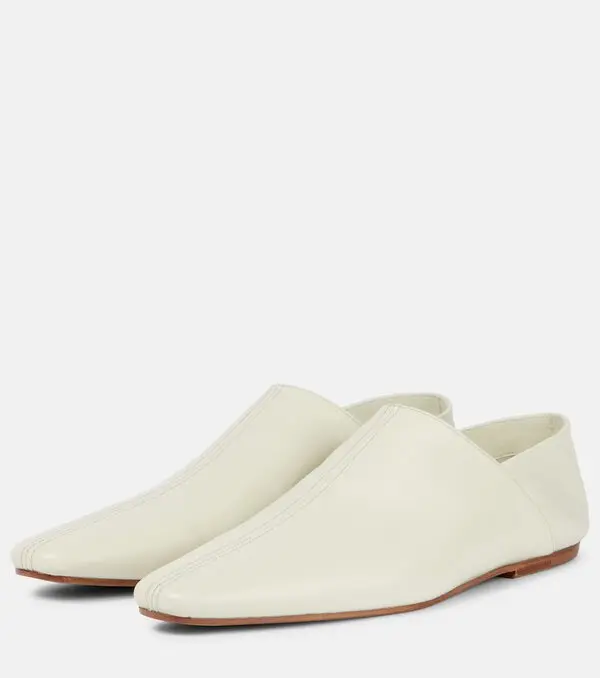 Dries Van Noten Leather Slip-on Shoes - Green