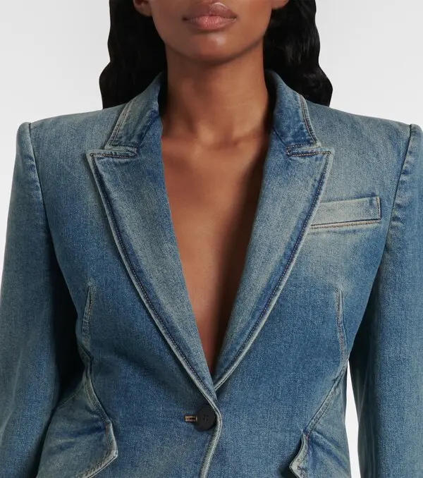 Alexander McQueen Stone Wash Denim Blazer