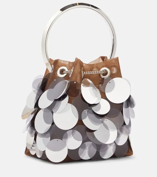 JIMMY CHOO Bon Bon Sequined Bucket Bag