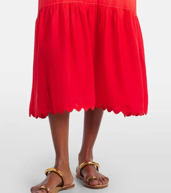 JULIET DUNN Ombre Silk Midi Dress