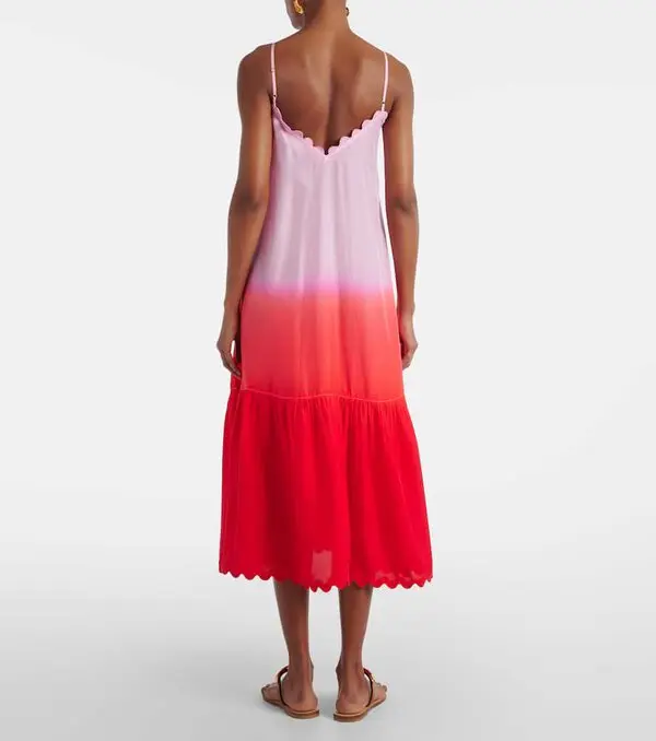JULIET DUNN Ombre Silk Midi Dress