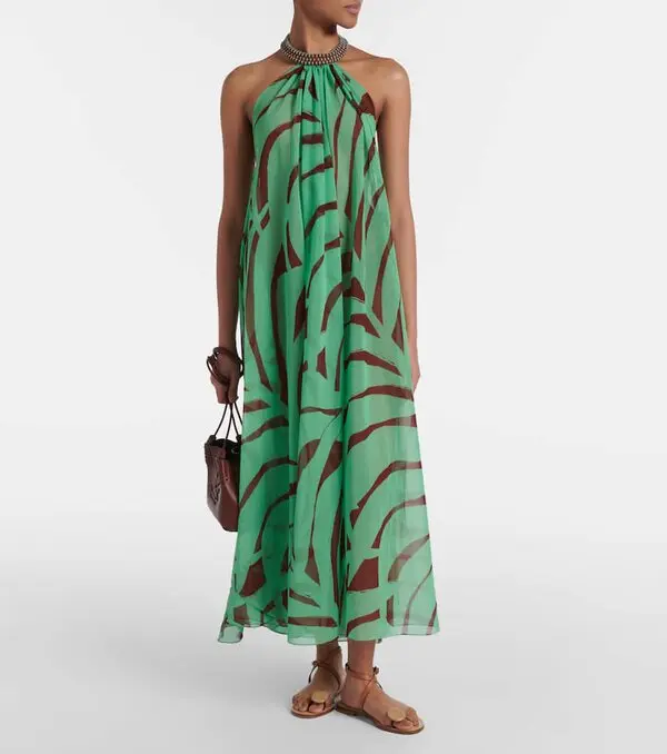 Johanna Ortiz Tactile Winds Georgette Maxi Dress