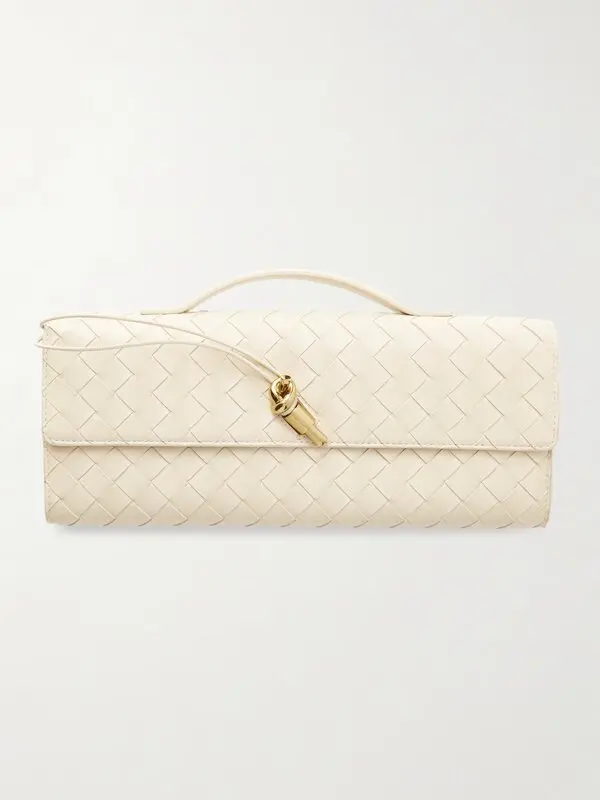 Bottega Veneta Andiamo Long Intrecciato Leather Clutch