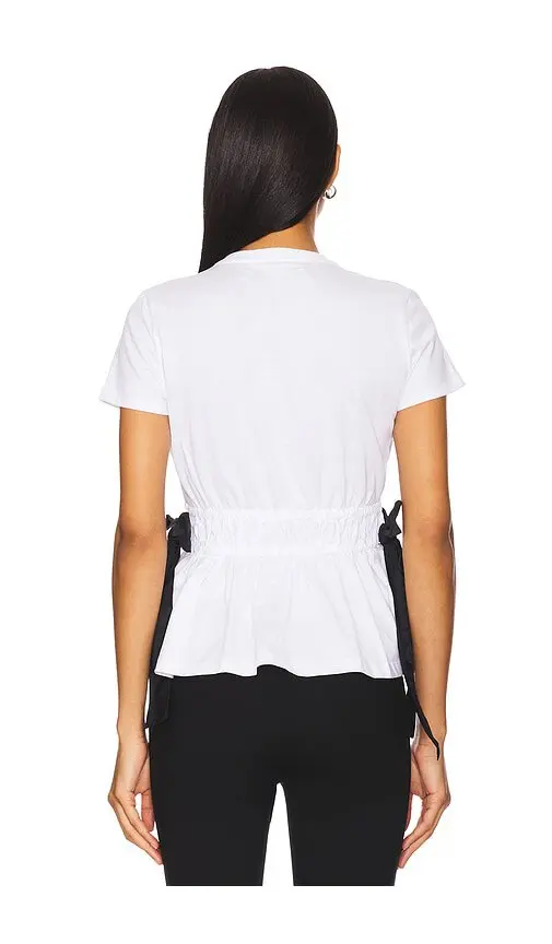 MARQUES' ALMEIDA Gathered Cap-sleeve T-shirt
