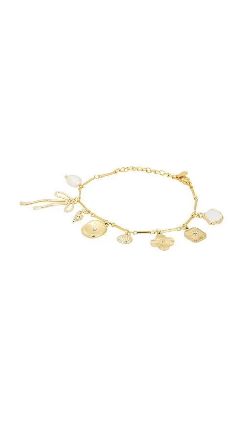 CASA CLARA Dahlia Charm Bracelet - Gold