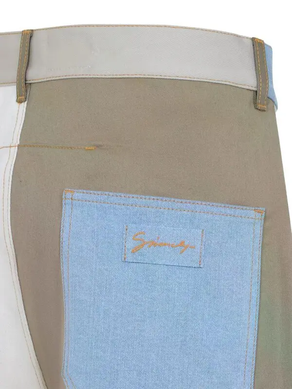 Givenchy Colour-block Wide-leg Trousers