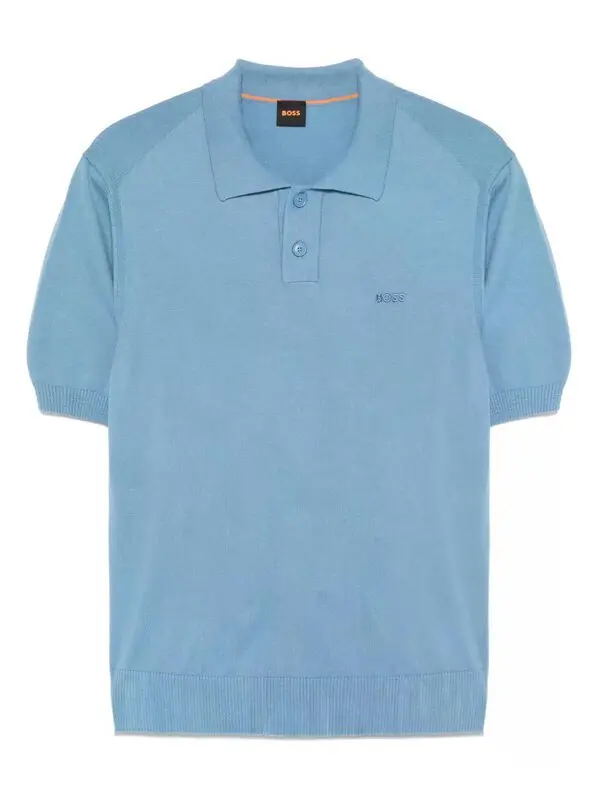 BOSS Embroidered-logo Polo Shirt - Blue