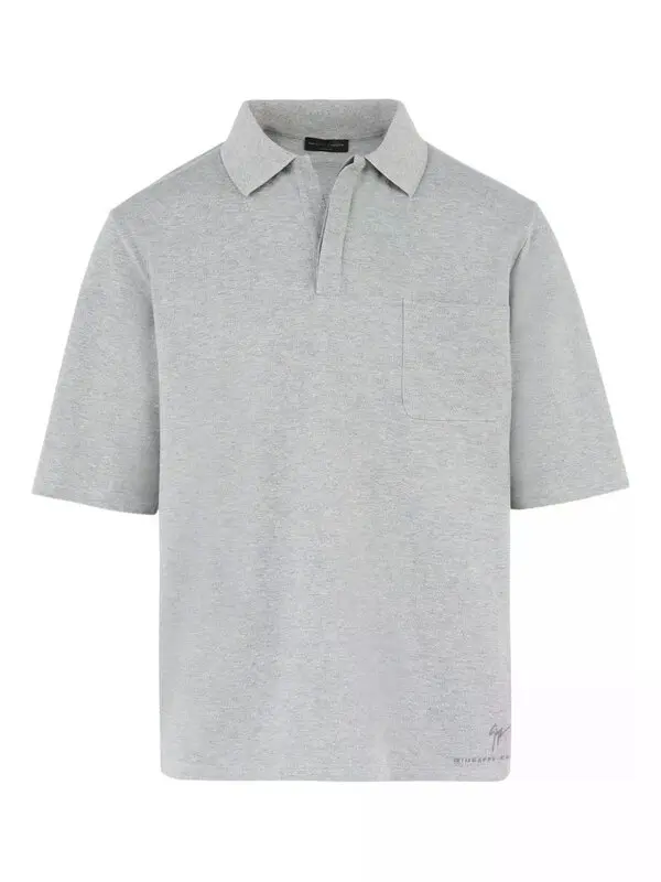 GIUSEPPE ZANOTTI Lr-63 Cotton Polo Shirt - Grey