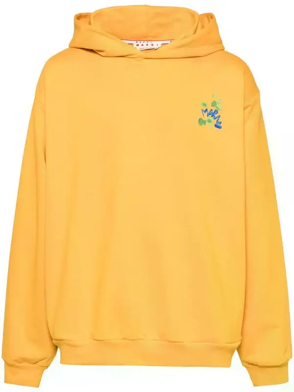 Marni Dripping Flower Logo Hoodie