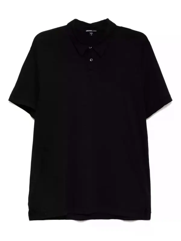 JAMES PERSE Brushed Lotus Polo Shirt - Black