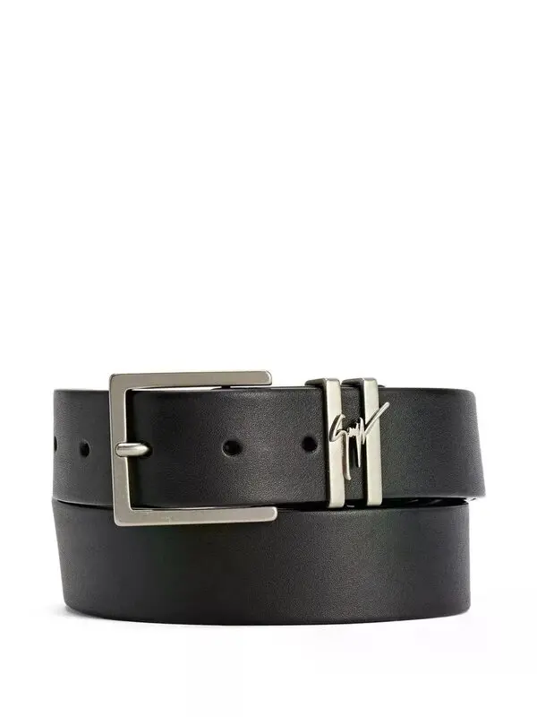 GIUSEPPE ZANOTTI Teodore Leather Belt - Black