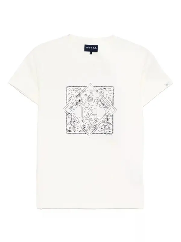 SPORT B. BY AGNÈS B. Swan Embroidery T-shirt - White