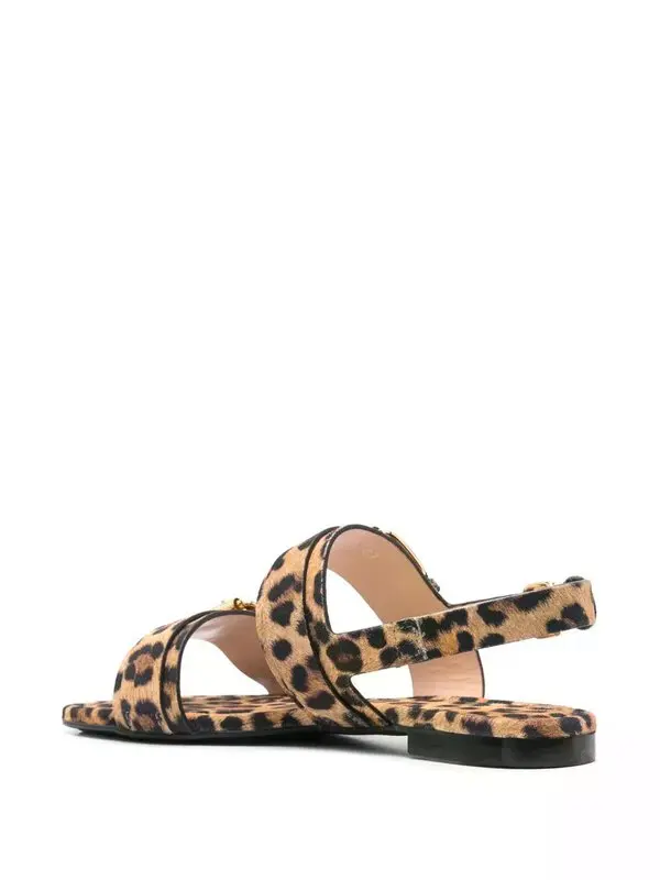 Agl Buckled Leopard Print Sandals