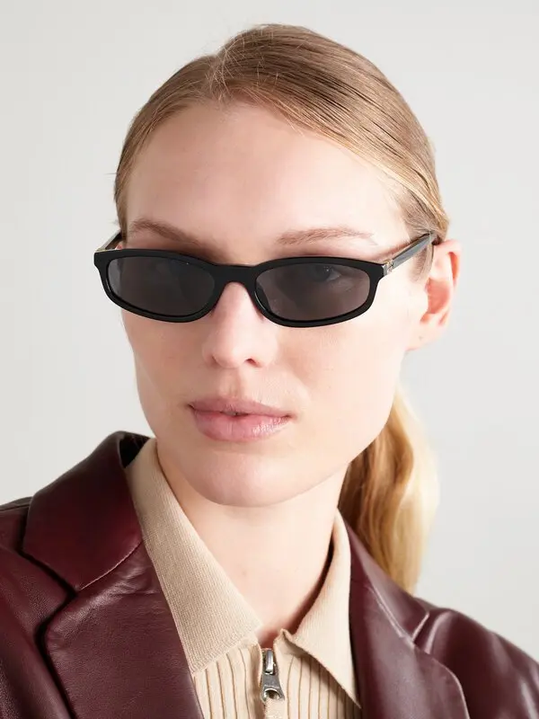 Miu Miu Oval-frame Acetate Sunglasses - Black