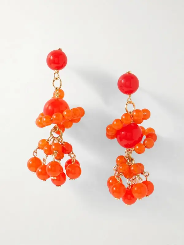Completedworks Recycled Gold Vermeil Agate Earrings - Red