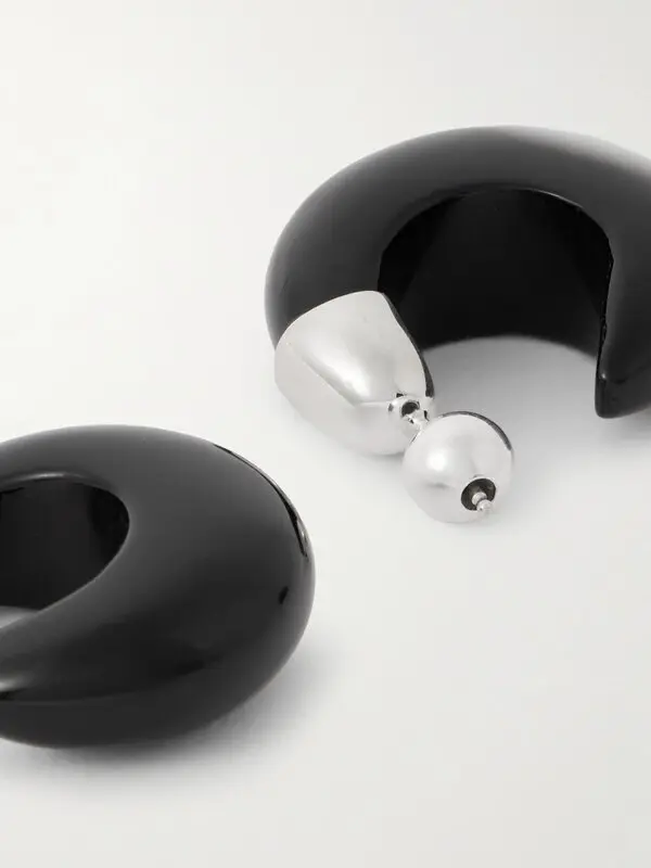 SOPHIE BUHAI Donut Onyx Hoop Earrings