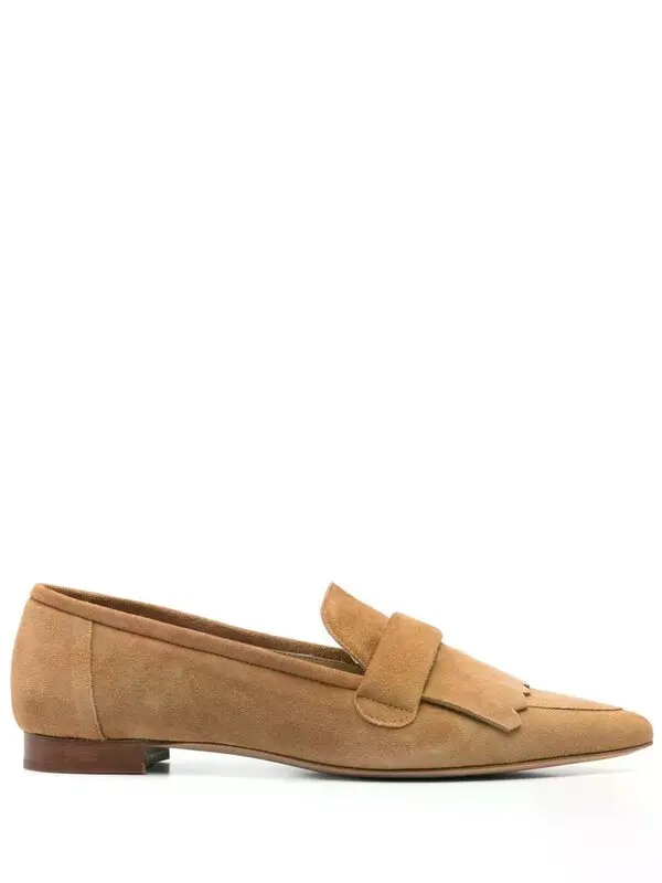 THEA MIKA Suede Loafers - Brown