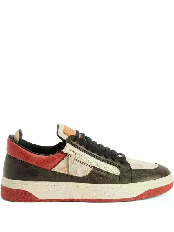 GIUSEPPE ZANOTTI Double-zip Low-top Sneakers - Red