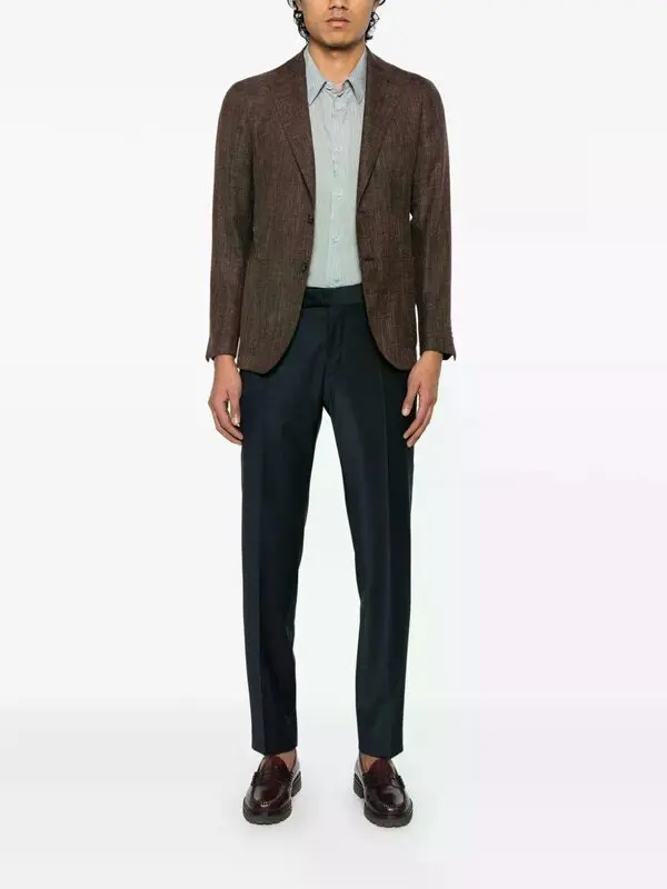 Tagliatore Mélange-effect Blazer - Brown